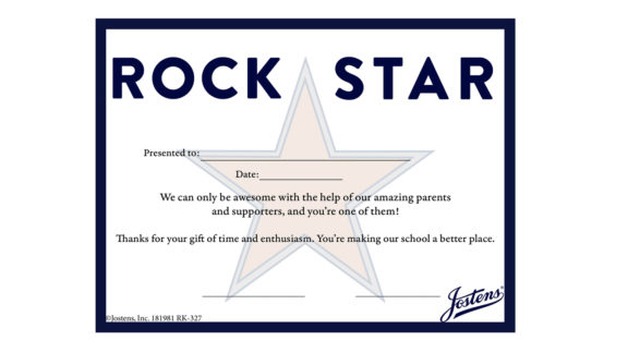 Rock Star Certificate | Jostens Renaissance EducationJostens ...