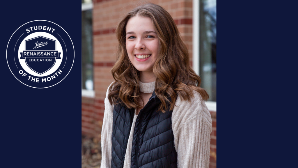 NATIONAL RENAISSANCE STUDENT OF THE MONTH: January - Rachel Kromke ...